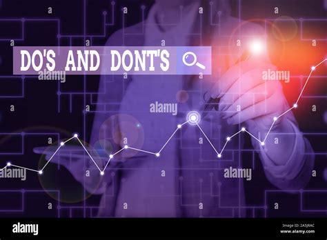 writing note showing do s and dont s business concept for rules or