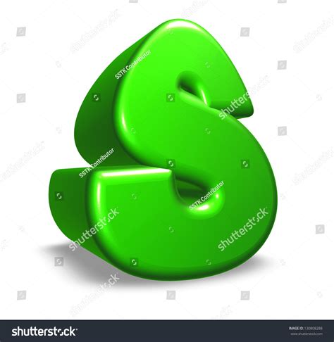 Green Letter S On White Background D Illustration Shutterstock