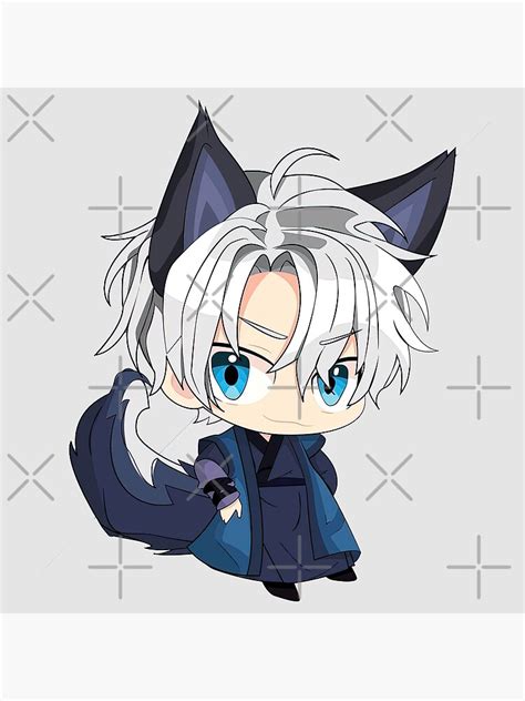 Kawaii Anime Wolf Girl Cute Chibi Wolf Girl Kawaii Anime Poster