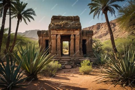Premium Photo Ancient Temple Structure In Desert Landscape