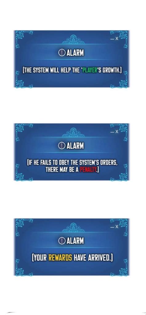 Solo Leveling System Messages Manga Spiele