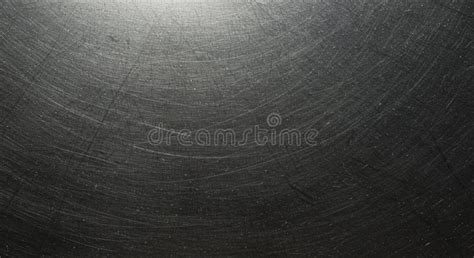 Brushed Metal Surface With Circular Patterns And Scratches Creating A Textured Stock