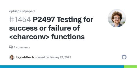 P Testing For Success Or Failure Of Functions Issue Cplusplus Papers GitHub