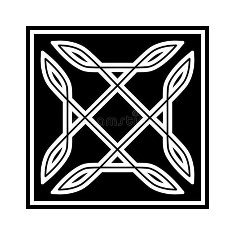 Symmetric Intertwined Geometric Symbol Stock Vector Illustration Of