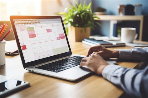 Premium Photo A Company Employee Is Using A Computer