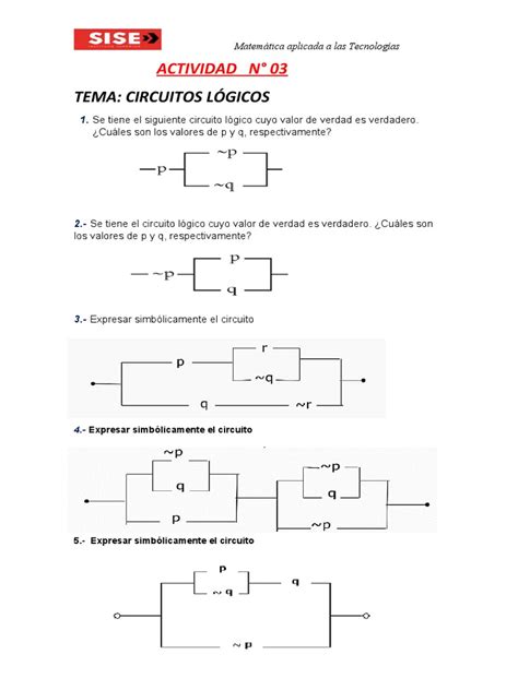 Semana03 Ejercicios Circuitos Logicos | PDF