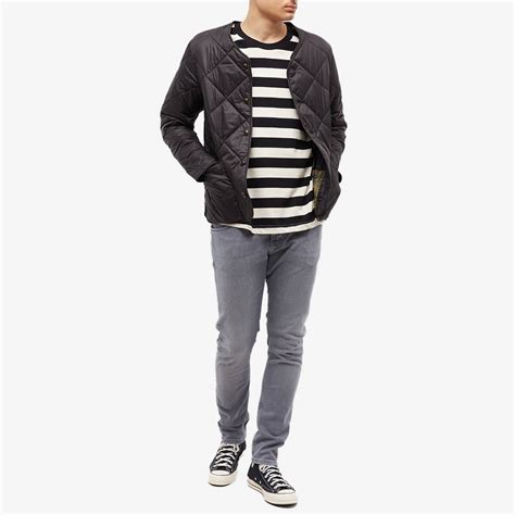 Nudie Uno Block Stripe T Shirt Off White And Black End
