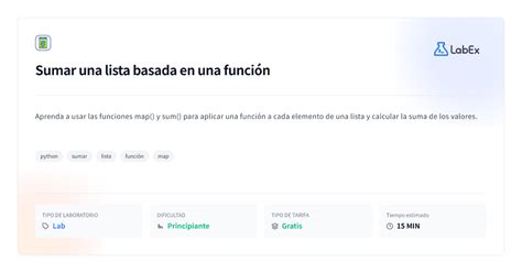 Sumar Una Lista Basada En Una Función En Python Labex