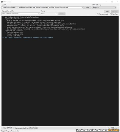 Using And Building QMK And VIA QMK Firmware Flashing QMK Toolbox Overclockers Club