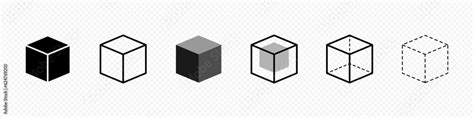 Vector Isolated Cube Icon Set Stock Vector Adobe Stock