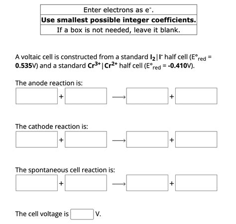 solved enter electrons as e e smallest possible integer