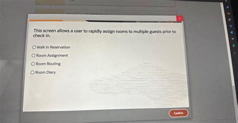 Solved This Screen Allows A User To Rapidly Assign Rooms To