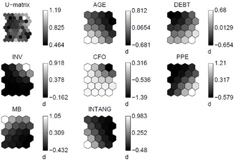 U Matrix And Component Planes For The Som With 20 Nodes Download Scientific Diagram