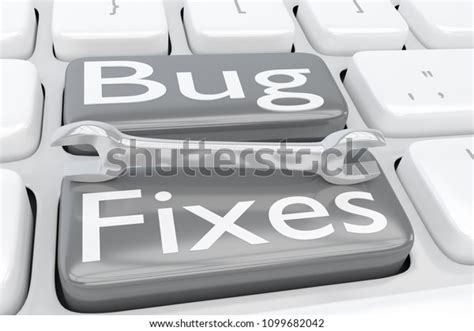 3d Illustration Computer Keyboard Script Bug Stock Illustration