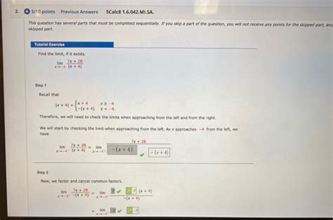 Solved 2 5 10 Points Previous Answers Calc8 1 6 042 Mi Sa
