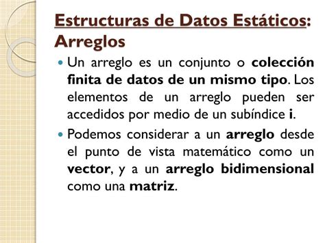 Ppt Estructuras De Datos Estáticas Arreglos Y Cadenas Powerpoint Presentation Id 3083771