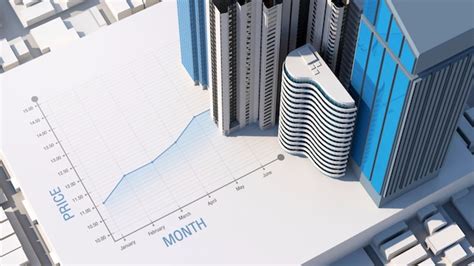 Premium Photo Price Stock Value Graph Of Property And Real Estate Investment