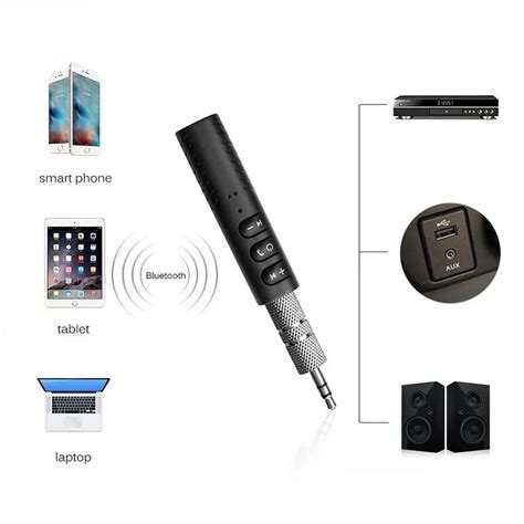 Wireless Car Bluetooth Receiver Kit 3 5mm Jack Aux Music Audio Adapter