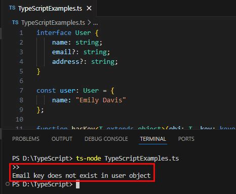 Check If A Key Exists In A TypeScript Object