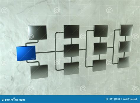 Concept Of Network Hierarchy D Render Of Network Connection Web Organize Stock Illustration