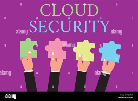 Handwriting Text Writing Cloud Security Concept Meaning Protect The