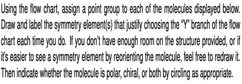 Solved Using The Flow Chart Assign A Point Group To Each Of The