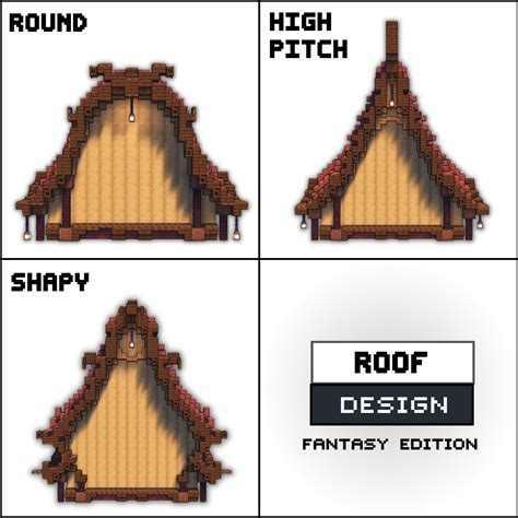 Minecraft Fantasy Roof Designs Ideias De Minecraft Criações