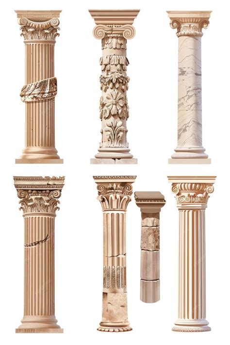 Premium Photo Image Featuring A Set Of Four Different Types Of Columns Suitable For