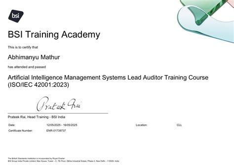 Im Happy To Share That Ive Obtained A New Certification Iso Iec… Abhimanyu Mathur