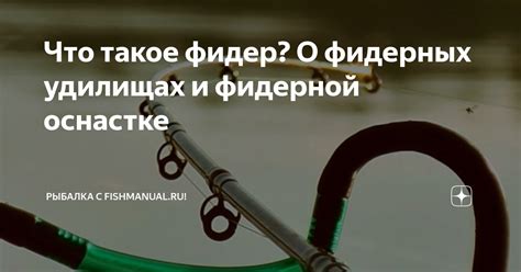 Что такое фидер? О фидерных удилищах и фидерной оснастке | Рыбалка с ...