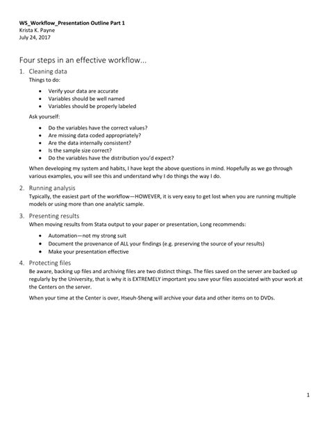 PDF Four Steps In An Effective Workflow 1 Cleaning Data Things
