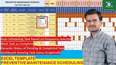 Excel Template Preventive Maintenance Pm Scheduling V1 Youtube