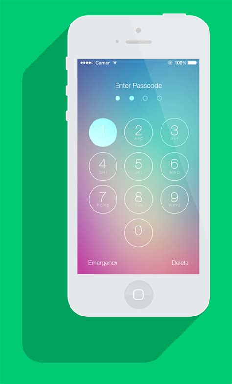 Ios7 Passcode Screen Free Psd On Behance