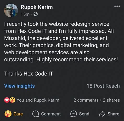Ali Muzahid On Linkedin Thank You So Much Alimuzahid Muzahid Hexcodeit Hexcode