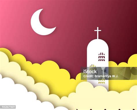 자연 종이 컷 아트 하늘 구름 배너 종이 접기 개념 3d 종이 컷 스타일 환경 요소 봄 배경 만화에 대한 스톡 벡터 아트 및 기타 이미지 Istock