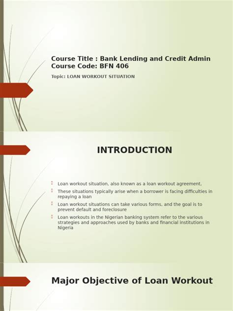 ppt topic 9 bfn 406 pdf loans forbearance