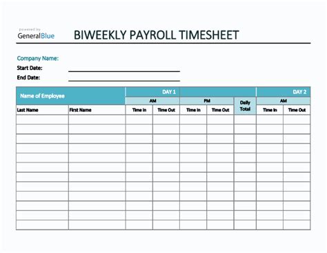 Timesheet Templates