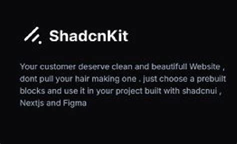 Shadcnkit The Ultimate Building Blocks For Shadcn Ui By Ui Lib