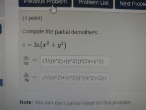 Solved Previous Problem Problem List Next Proble 1 Point