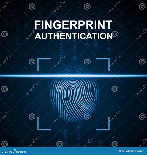 Finger Touch Id With Binary Code Stock Vector Illustration Of Scanning Digital 291522736