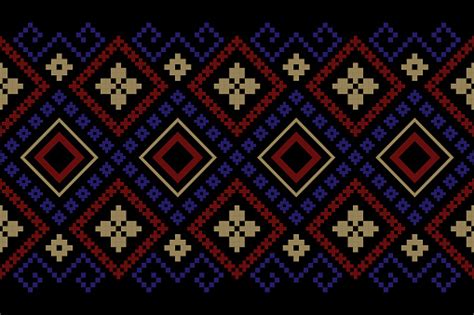 인디고 네이비 블루 기하학적 전통 민족 패턴 이카트 원활한 패턴 테두리 추상 디자인 0명에 대한 스톡 벡터 아트 및 기타 이미지 0명 기하 도형 꽃 식물 Istock