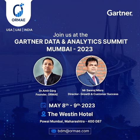 Ormae Dataanalytics Gartnersummit Mumbai Businesssolutions
