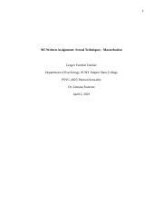 M5 Written Assignment Sexual Techniques Masturbation Docx 1 M5 Written Assignment Sexual