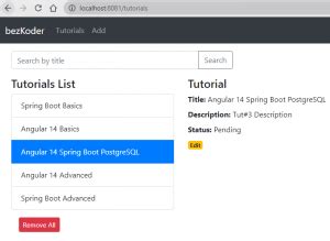 Spring Boot + Angular 14 + PostgreSQL example: CRUD App - BezKoder