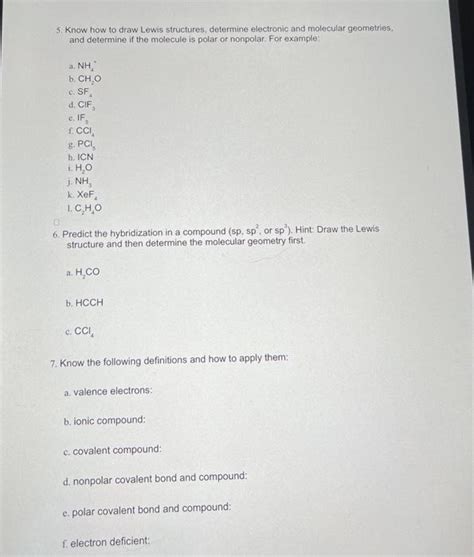 [solved] 5 Know How To Draw Lewis Structures Determine E