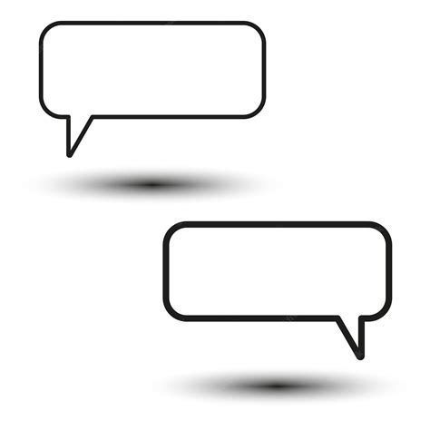 Premium Vector Flat Empty Message Icons Empty Speech Bubble Vector Illustration