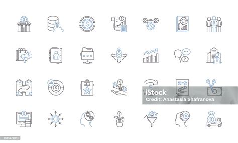 도매 공급 업체 라인 아이콘 모음입니다 대량 유통 구매 리셀러 재고 판매 도매 딜러 벡터 및 선형 그림 공급자 수입품 수출 개략 표시 세트 공급망에 대한 스톡 벡터 아트 및