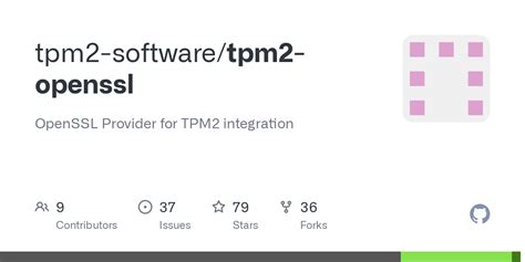 Github Tpm2 Softwaretpm2 Openssl Openssl Provider For Tpm2 Integration