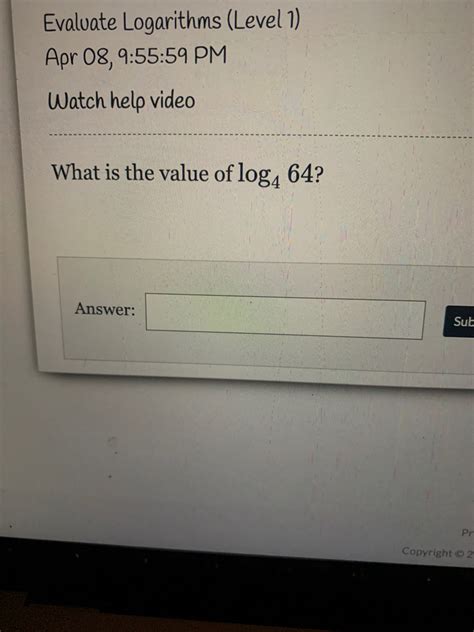 Answered What Is The Value Of Log 64 Answer Bartleby