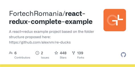 GitHub FortechRomania React Redux Complete Example A React Redux Example Project Based On The